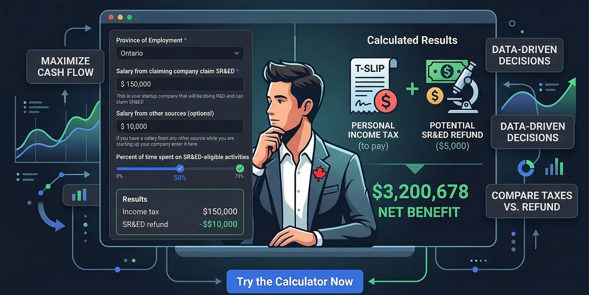 Founder Pay & SR&ED Benefit Tool - GrowWise Partners